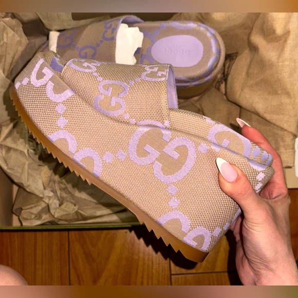 Gucci | Shoes | Gucci Monogram Platform Sandals Nwt | Poshmark